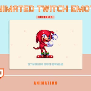 ANIAMTED Dancing Knuckles the Echidna Emote/ Emoji Sega/ SONIC Cute ...