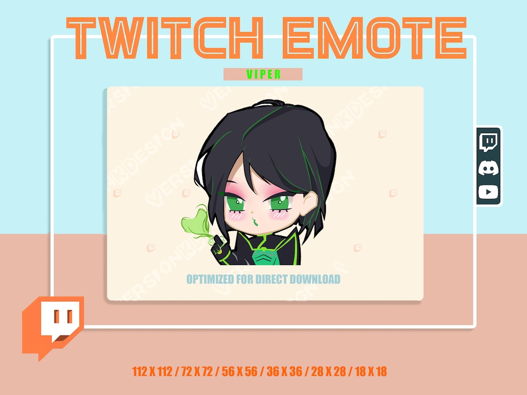 Cute Chibi VIPER transparent BG / Valorant/ Cute Viper Meme - Etsy