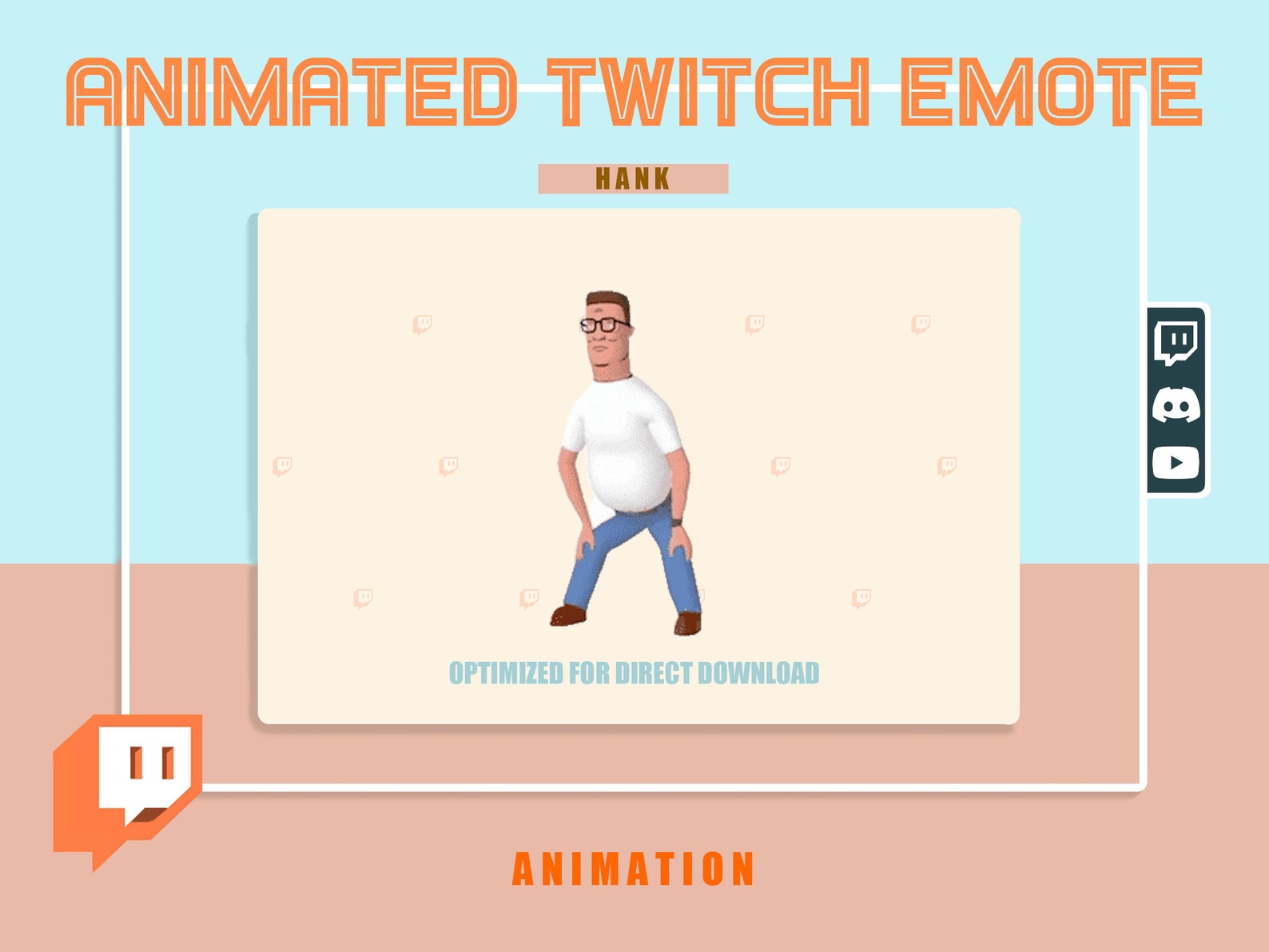 ANIMATED Hank Hill Twerking/ Dance Emote/ Emoji W/ Transparent ...