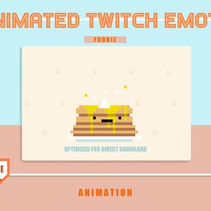 Animated FOODIE Pixelated Pancakes Emote, Twitch, Discord, Emoji ...