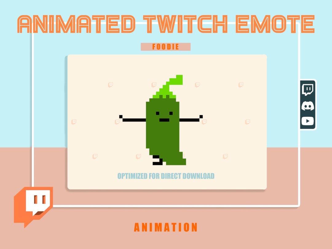 Animated FOODIE Dancing CHILI Emote, Twitch, Discord, Emoji Sticker, W ...