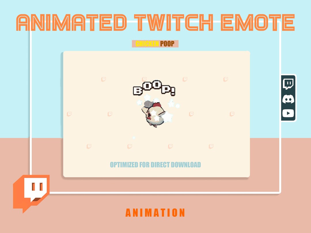 ANIMATED 3D Chicken Poop Transform/ Emoji for Twitch/ Discord - Etsy