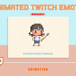 ANIAMTED Princess Mononoke Pixelated Emote/ Emoji Japan/ STUDIO GHIBLI ...