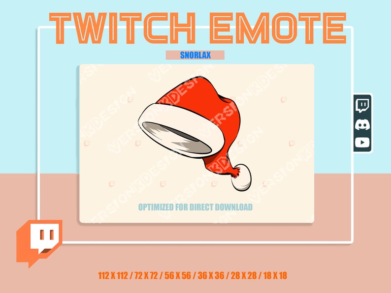 Twitch Emote (transparent Background)/ Santa Hat, Mine, Christmas ...
