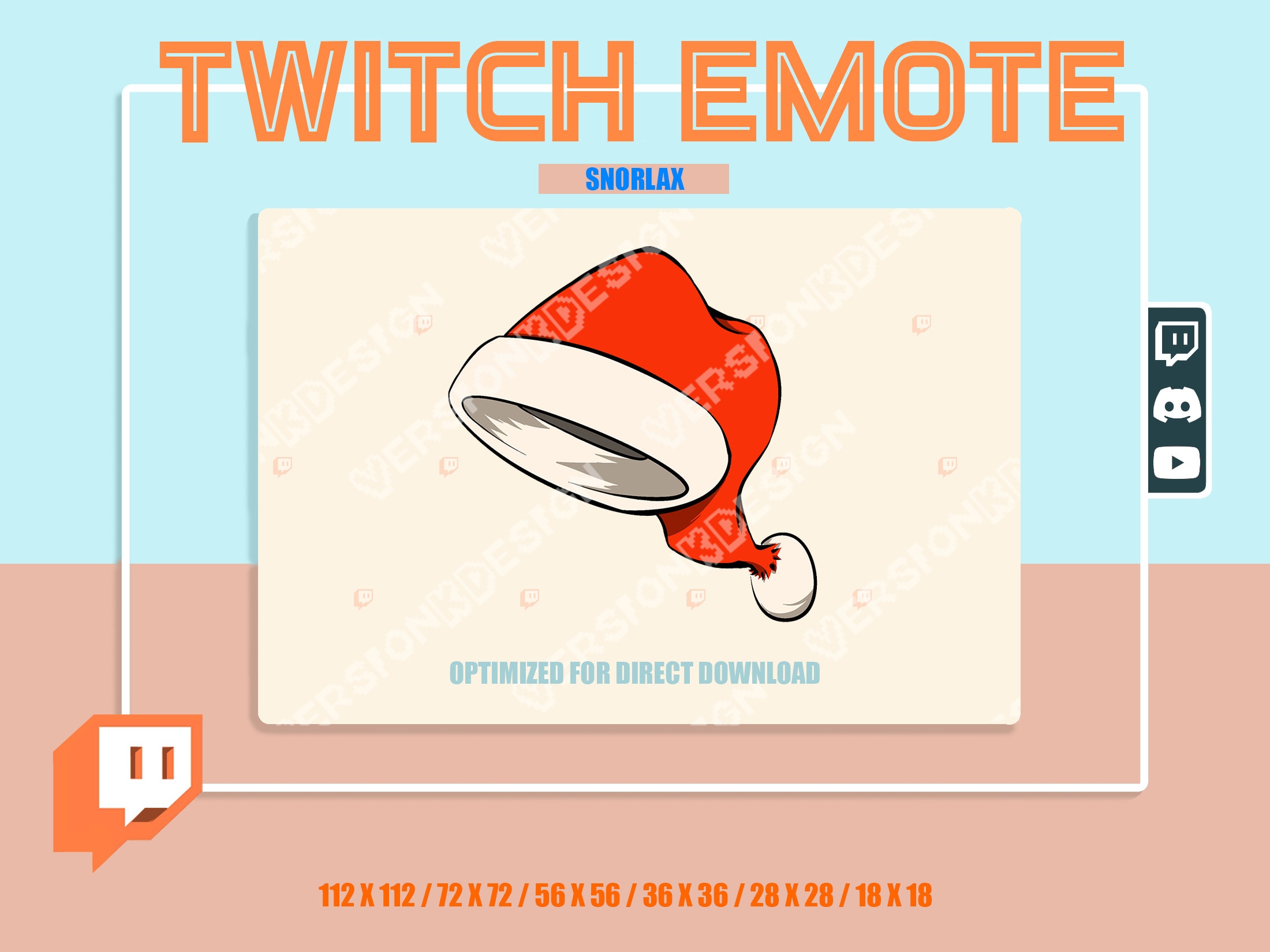 Twitch Emote (transparent Background)/ Santa Hat, Mine, Christmas ...