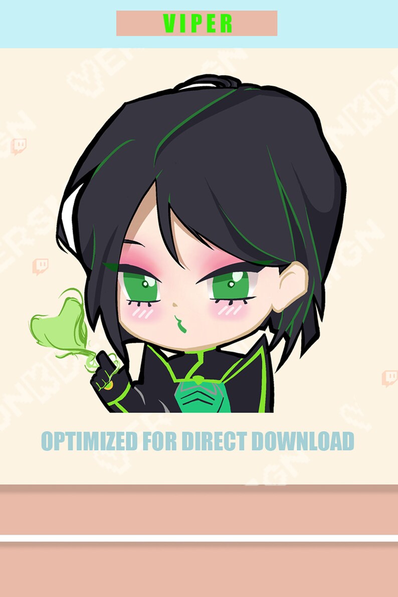 Cute Chibi VIPER transparent BG / Valorant/ Cute Viper Meme - Etsy