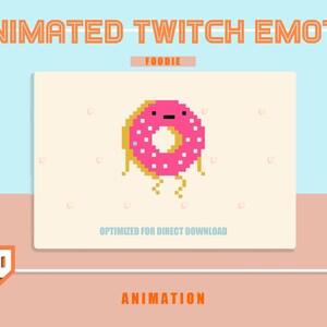 Animated FOODIE Donut Emote, Twitch, Discord, Emoji Sticker, W ...