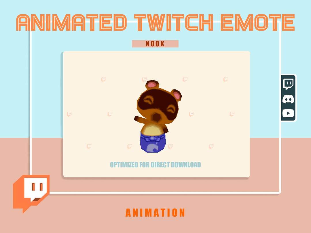 ANIMATED Low Poly Nook From Animal Crossing Emote/ Emoji for Twitch ...