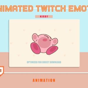 ANIMATED Squished Kirby Pixelated Emote/ Emoji for Twitch/ Discord ...