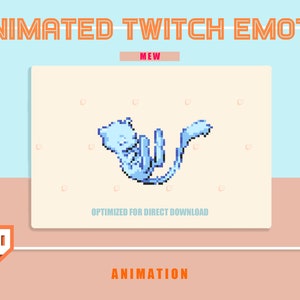 ANIMATED Cute MEW Flying Emote / Emoji W/ Transparent Background - Etsy
