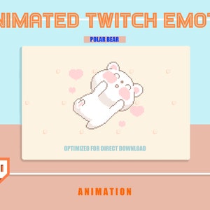 ANIMATED Cute Polar Bear Emote/ Emoji W/ Transparent Background is ...