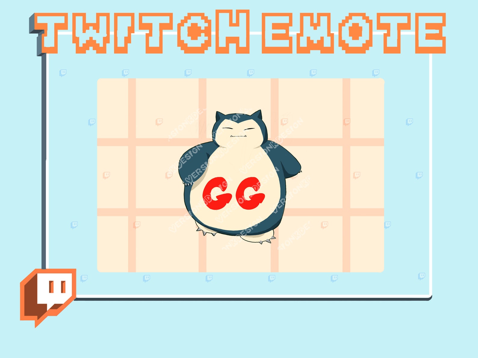 Twitch Emote transparent /GG Snorlax Good Game GG Emotes / - Etsy