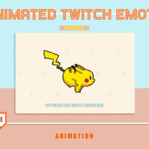 ANIMATED Pikachu Running Pixelated Pokemon Emote/ Emoji W/ Transparent ...