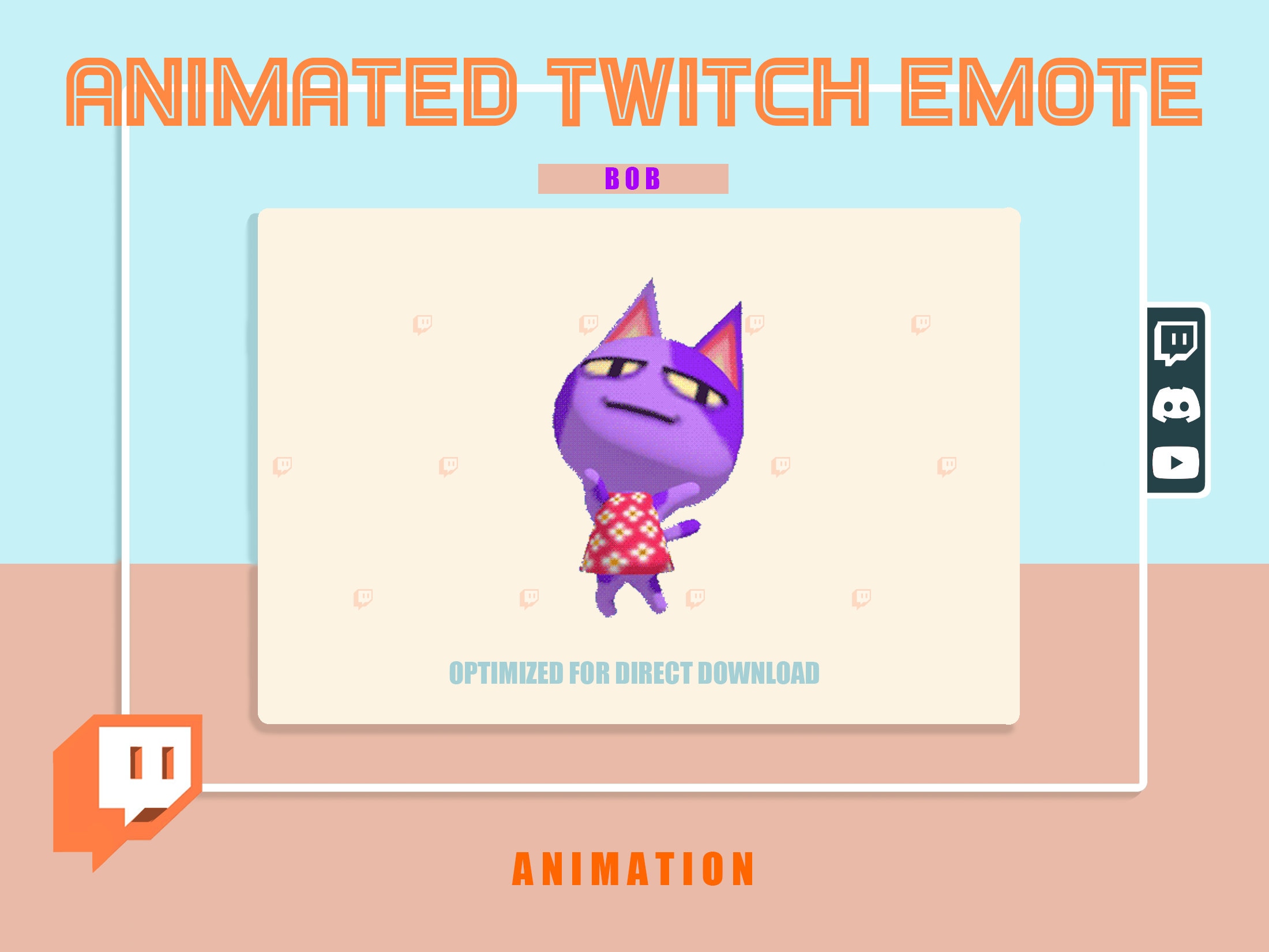 Animated Dancing Bob From Animal Crossing Emote/emoji for Twitch ...