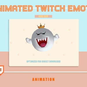 ANIMATED King BOO Dancing Low Poly Pixelated Emote (TRANSPARENT ...
