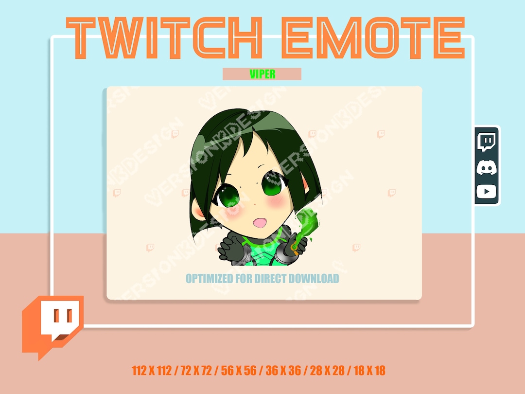 Chibi Viper Emote!!! (transparent Background) Cute Anime Girl, Sign ...