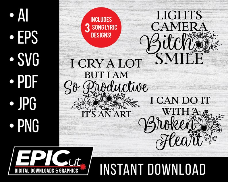 I Can Do It With a Broken Heart TTPD Lyrics Digital Instant Download ...
