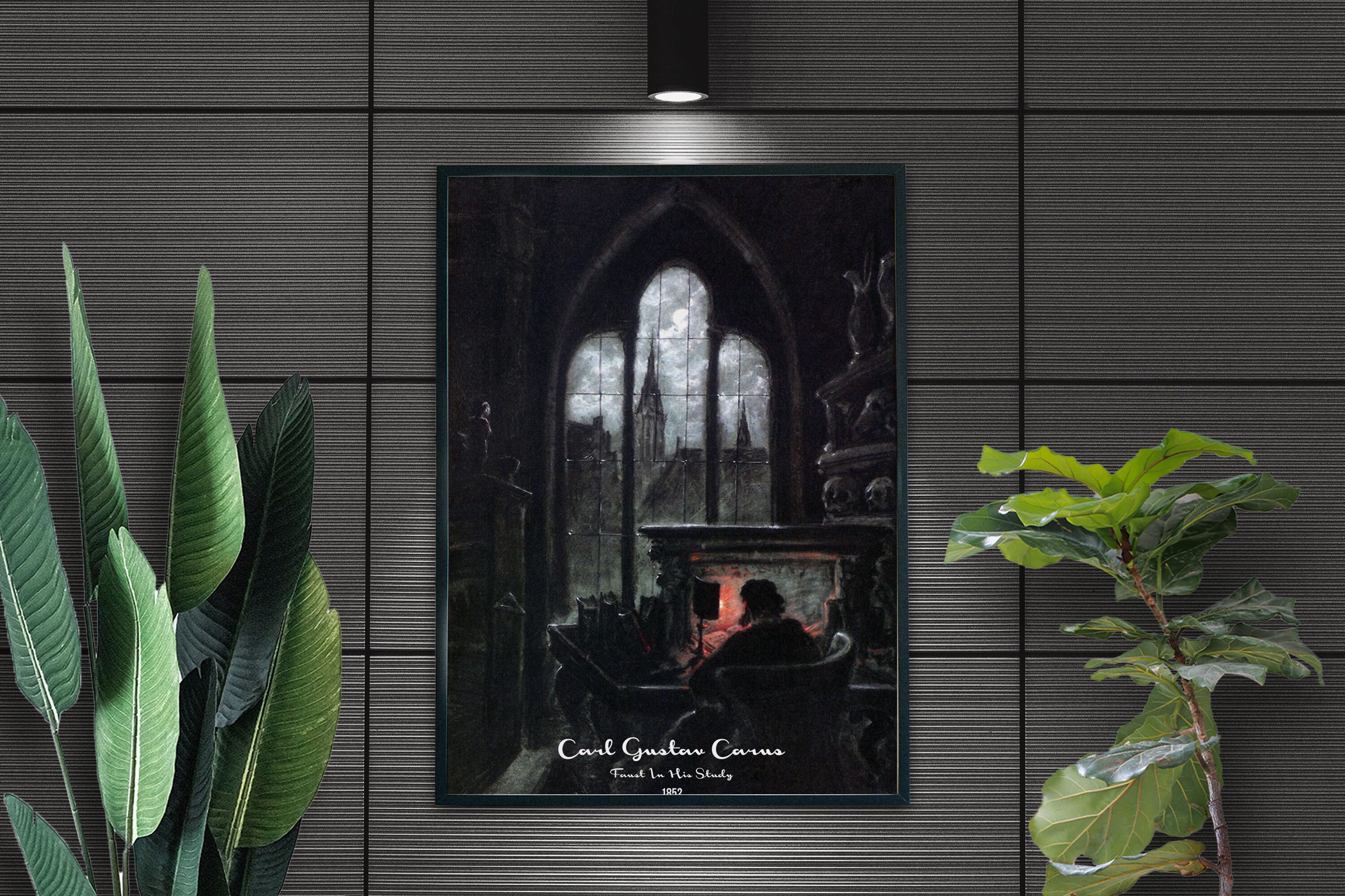 Carl Gustav Carus Poster, Faust in His Study Print, 1852 Painting ...