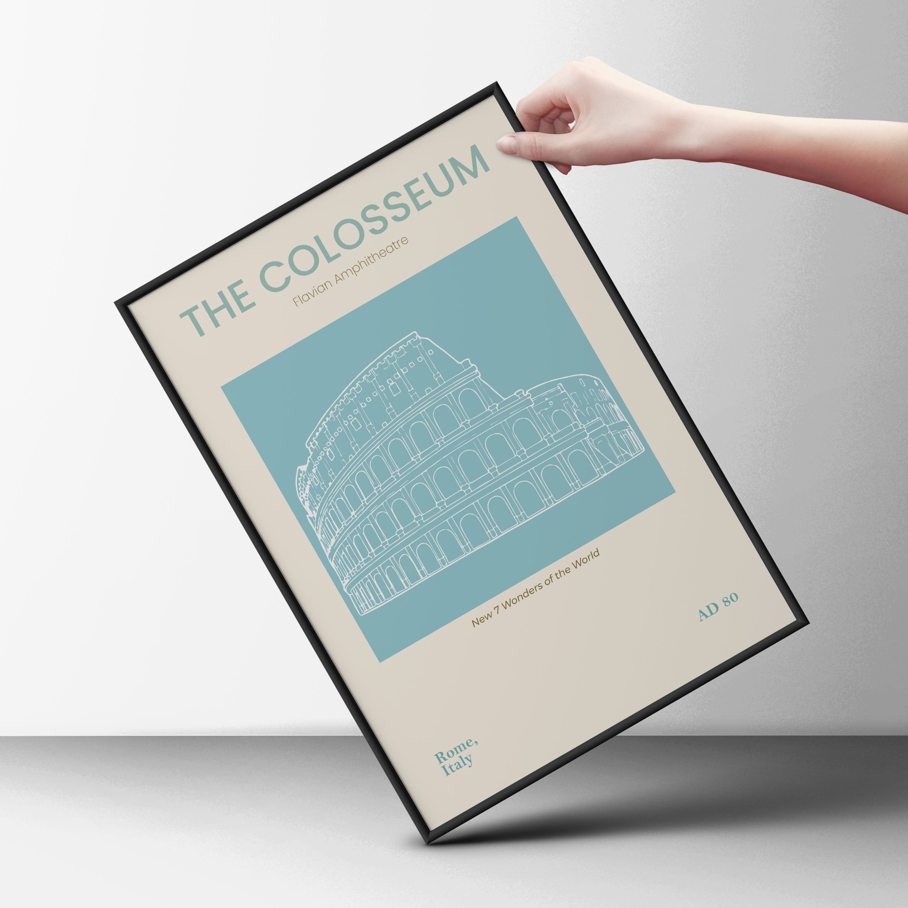 The Colosseum Art Print, 7 Wonders of the World, the Colosseum Poster ...