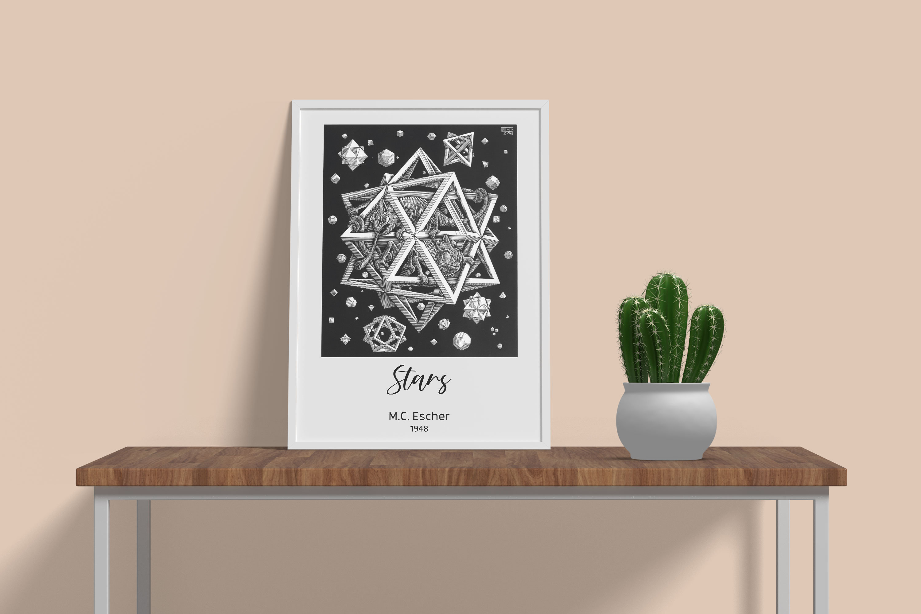 MC Escher Posters, Stars Poster, MC Escher Prints, Geometric Wall Art ...
