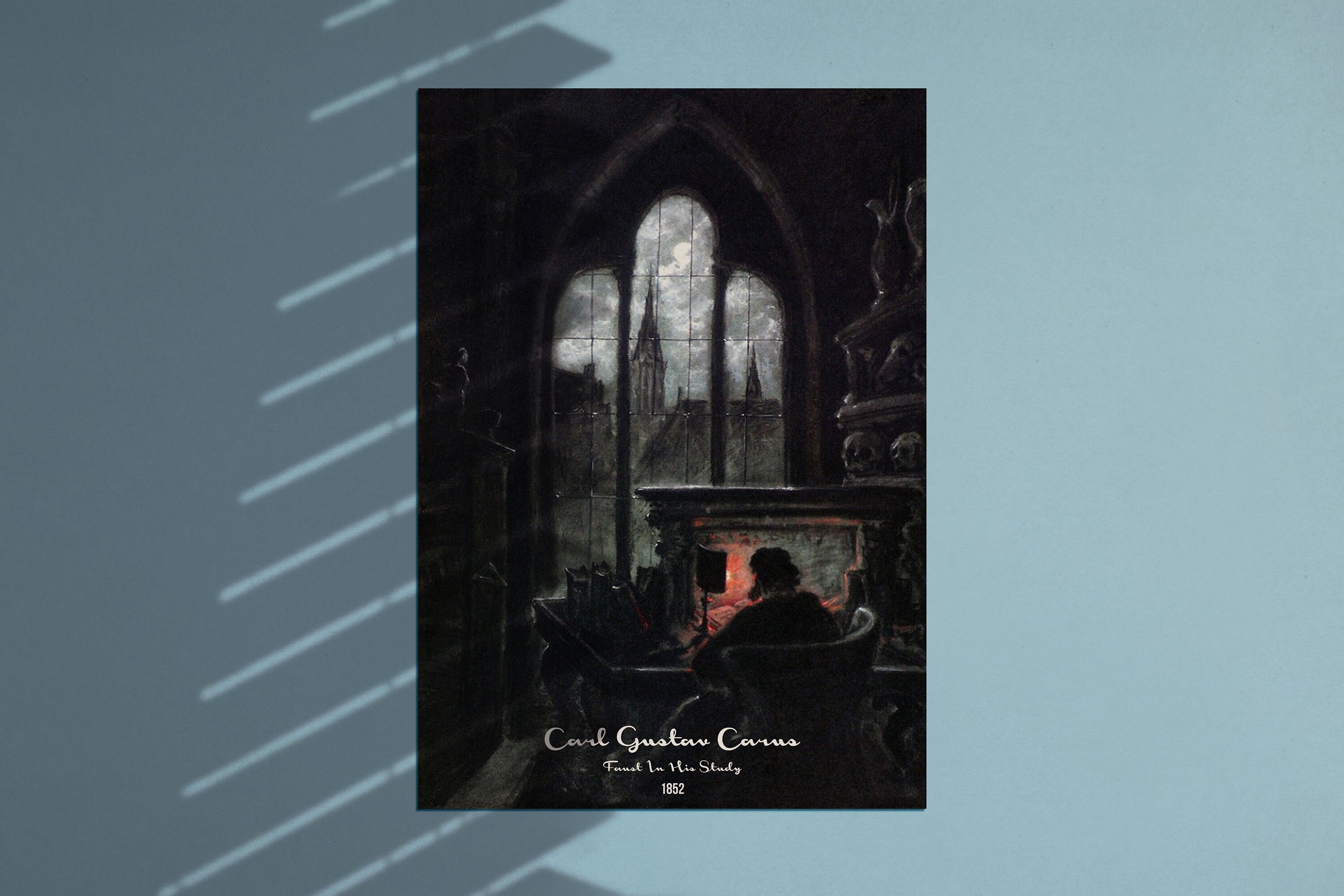 Carl Gustav Carus Poster, Faust in His Study Print, 1852 Painting ...