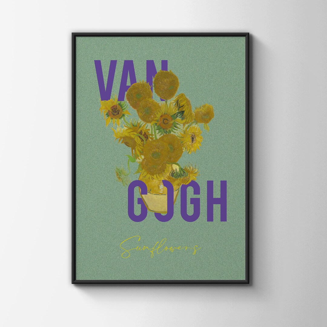 Van Gogh Sunflowers Print, Van Gogh Flower Poster, Home Deco, Flower ...