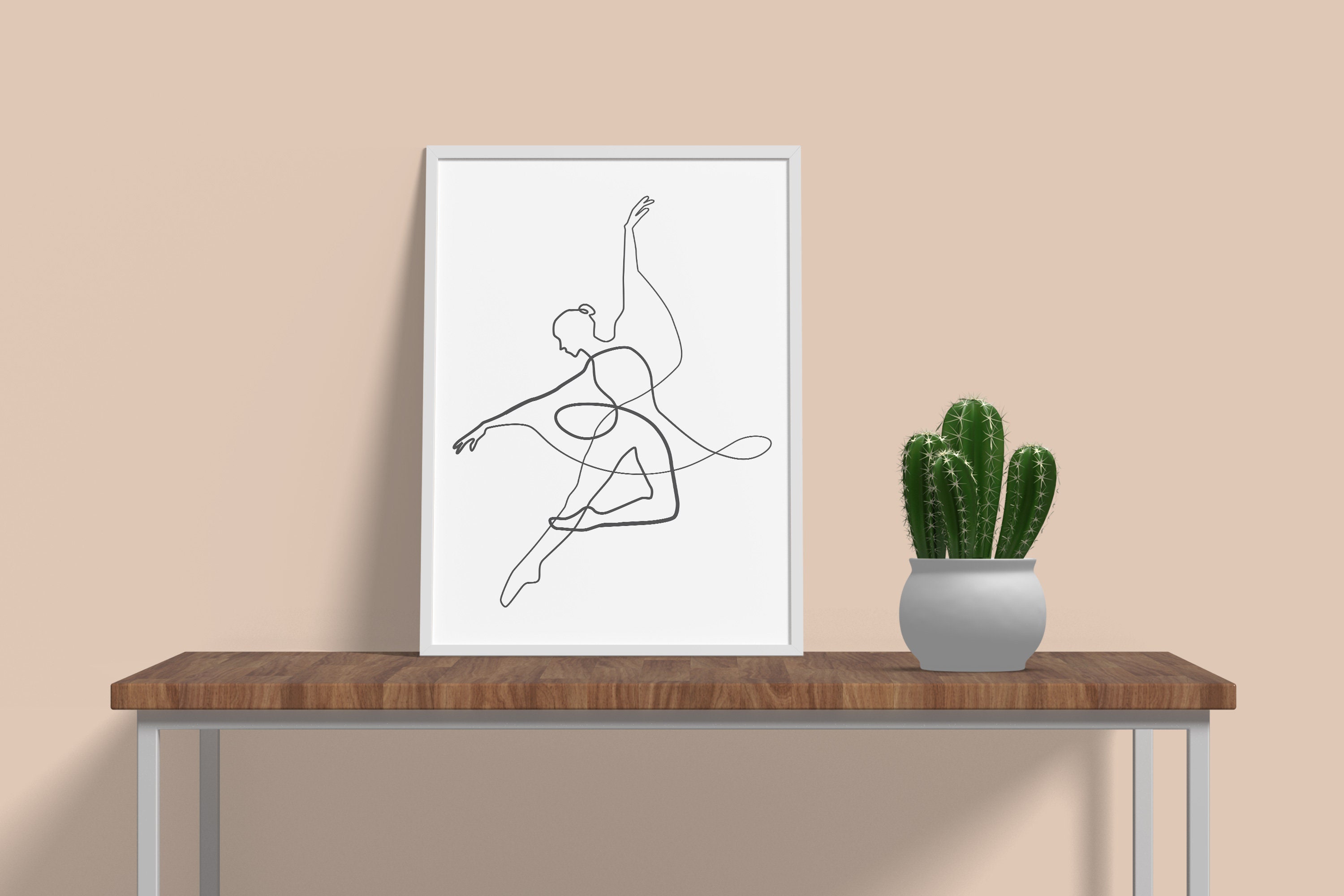 Dancing Woman Line Art Print, Dance Posters, Dance Lover Gifts, Dancer ...