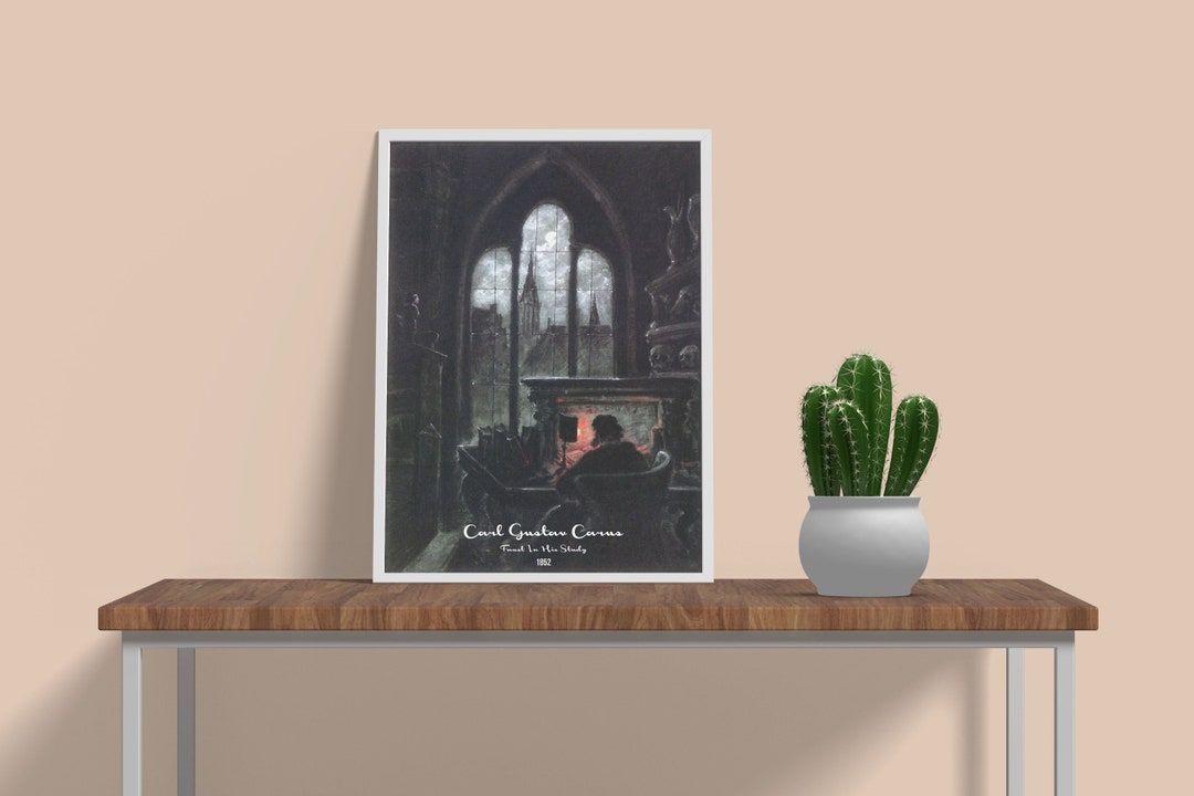 Carl Gustav Carus Poster, Faust in His Study Print, 1852 Painting ...