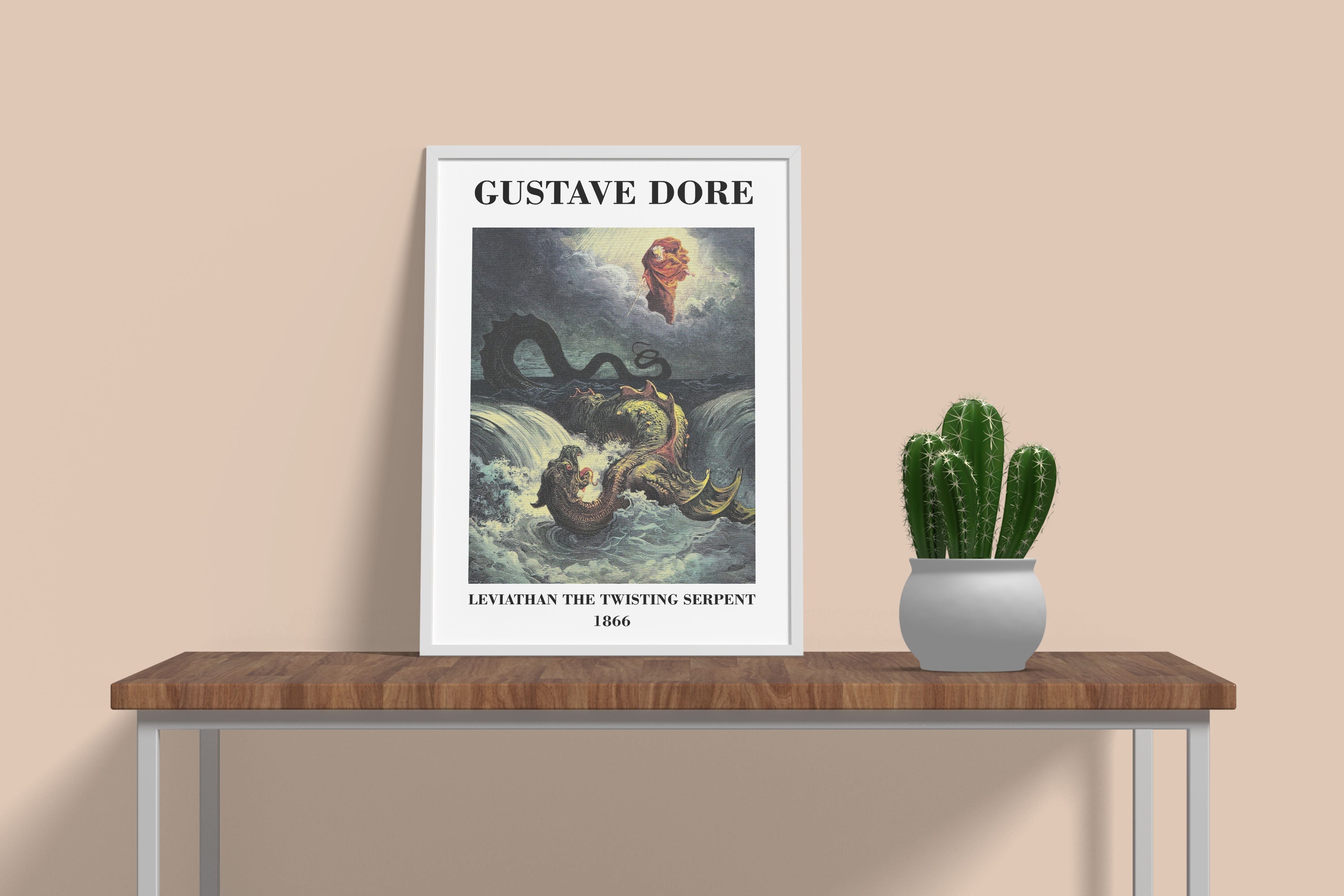 Gustave Dore Print, Leviathan the Twisting Serpent Poster, Gustave Dore ...