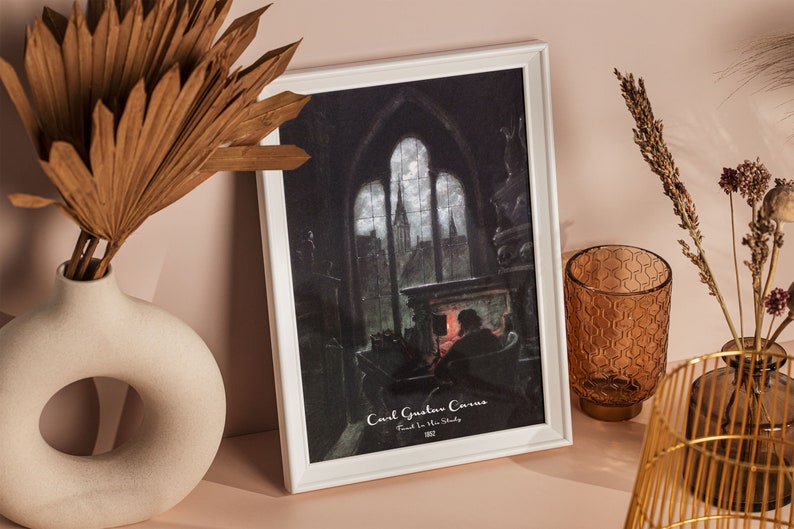 Carl Gustav Carus Poster, Faust in His Study Print, 1852 Painting ...