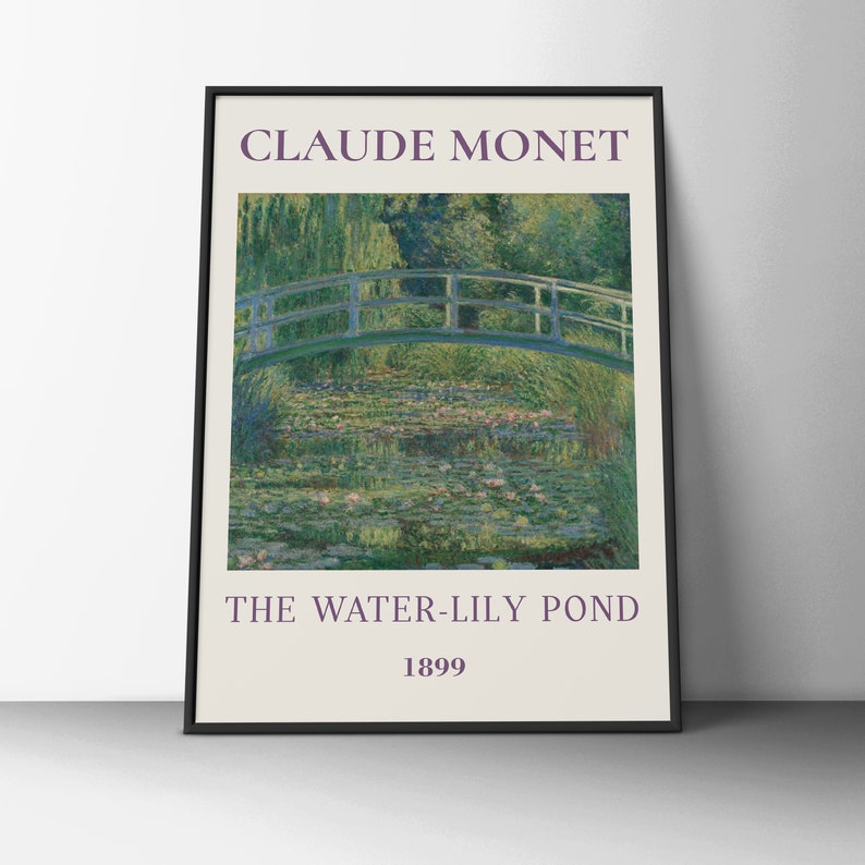Monet Poster Monet Exhibition Poster Monet Paintings Modern - Etsy