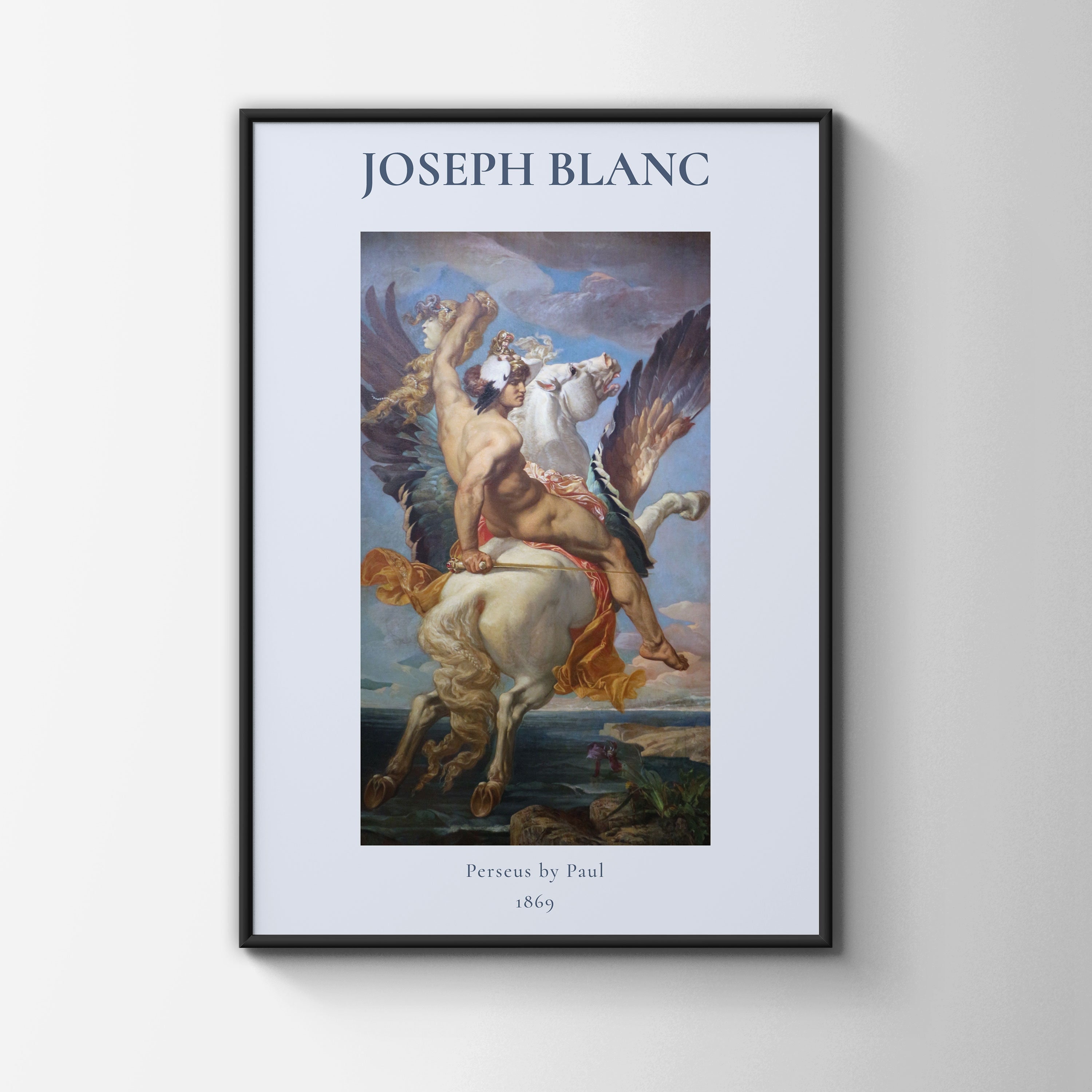 Joseph Blanc Print, Perseus by Paul Poster, Mythological Paint Print ...