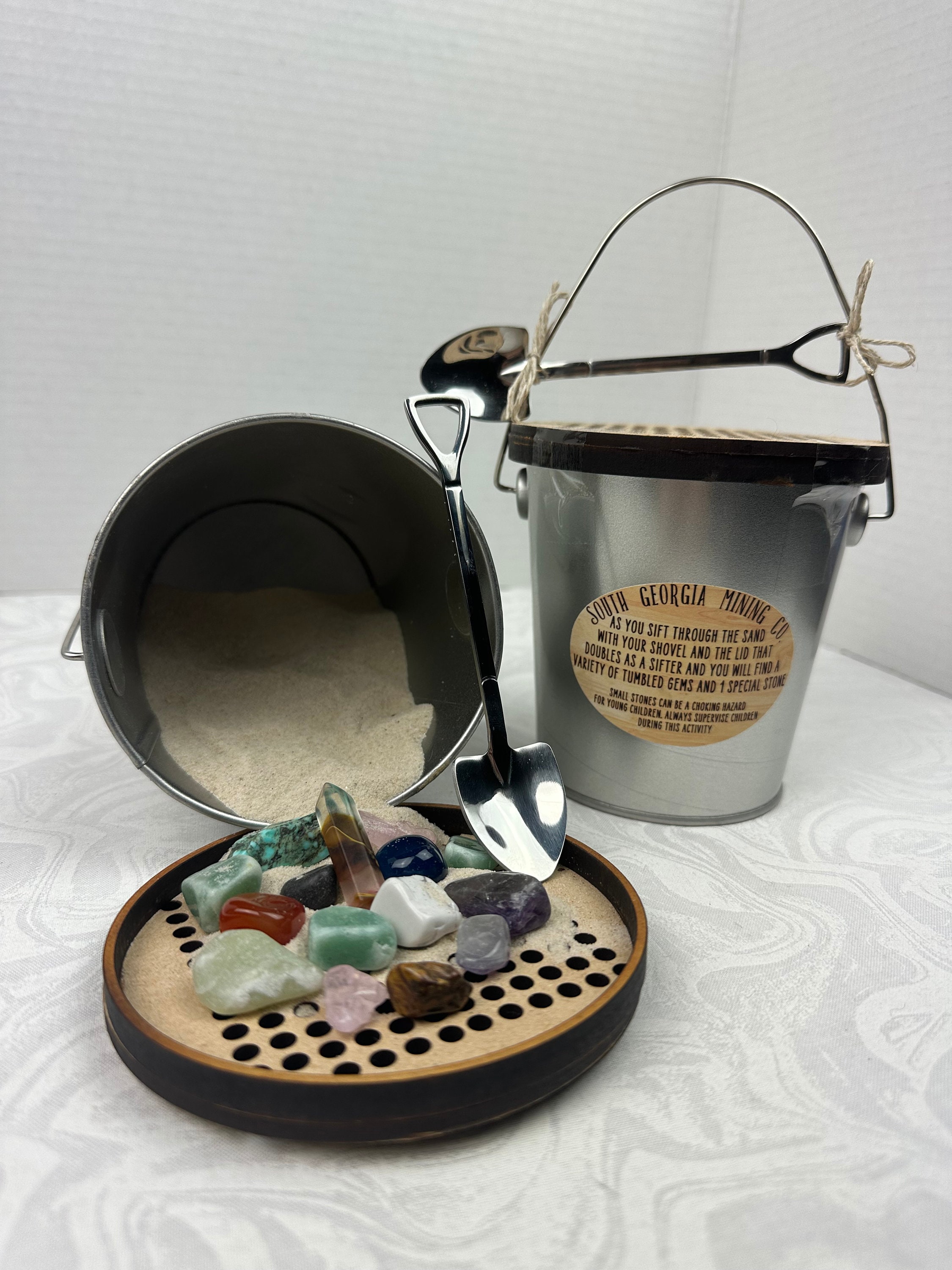 Rock Mining Bucket Crystal Bucket Mystery Crystal Gemstone Digging Kit ...