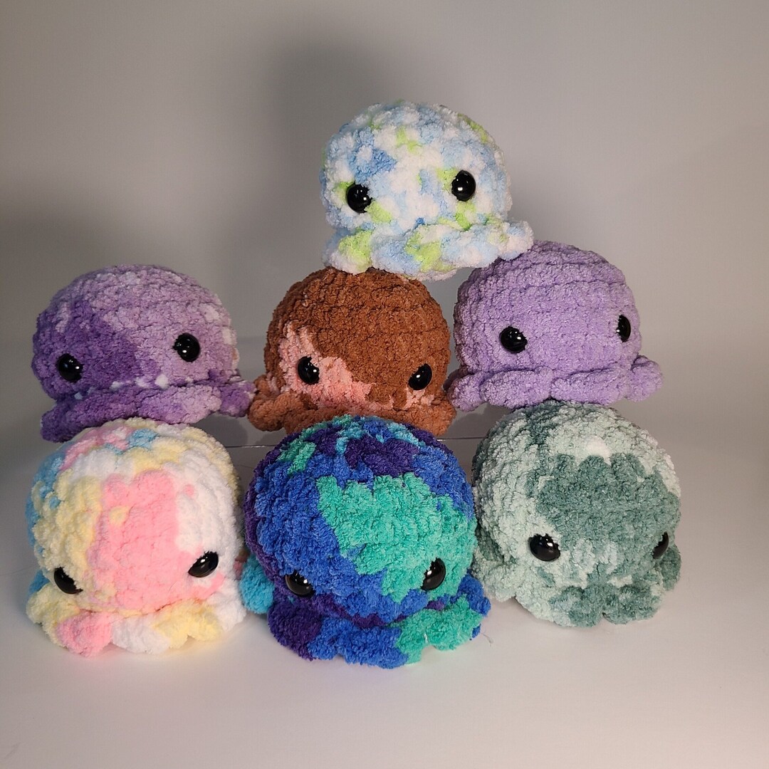 Baby Squishy Crocheted Octopus Plushies - 3.5 Inches Tall - Various ...