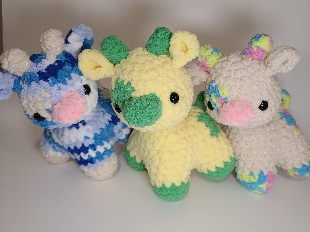 Crocheted Mini Cow Plushie 7.5inches, Handmade - Etsy