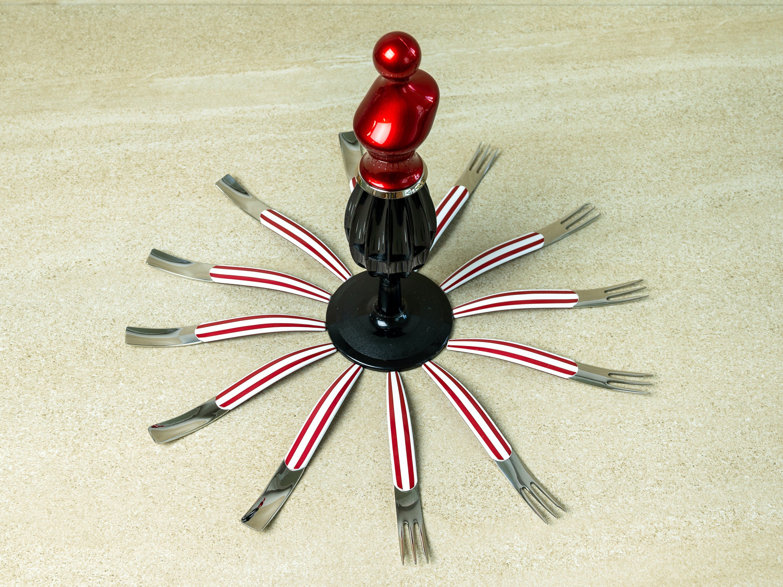 Designer's Dessert Fork Set With Wine Opener and Spoon - Etsy