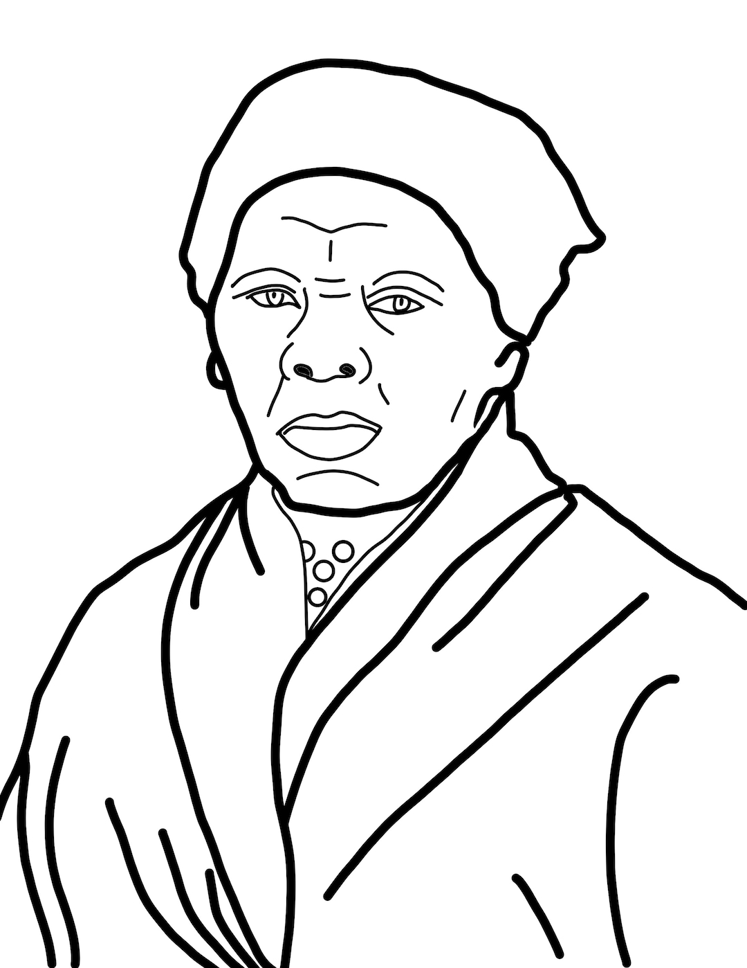 Harriet Tubman Coloring Page - Etsy