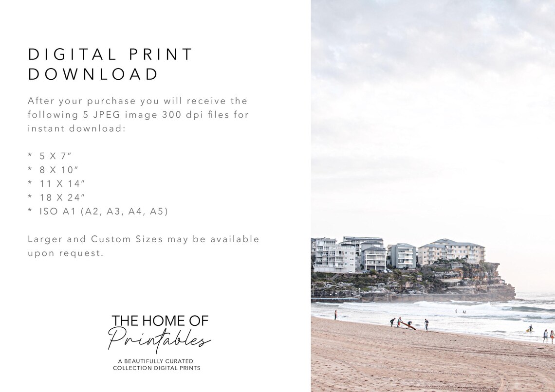Manly Beach Australia Print | PRINTABLE Wall Art | Prints | Wall Art ...