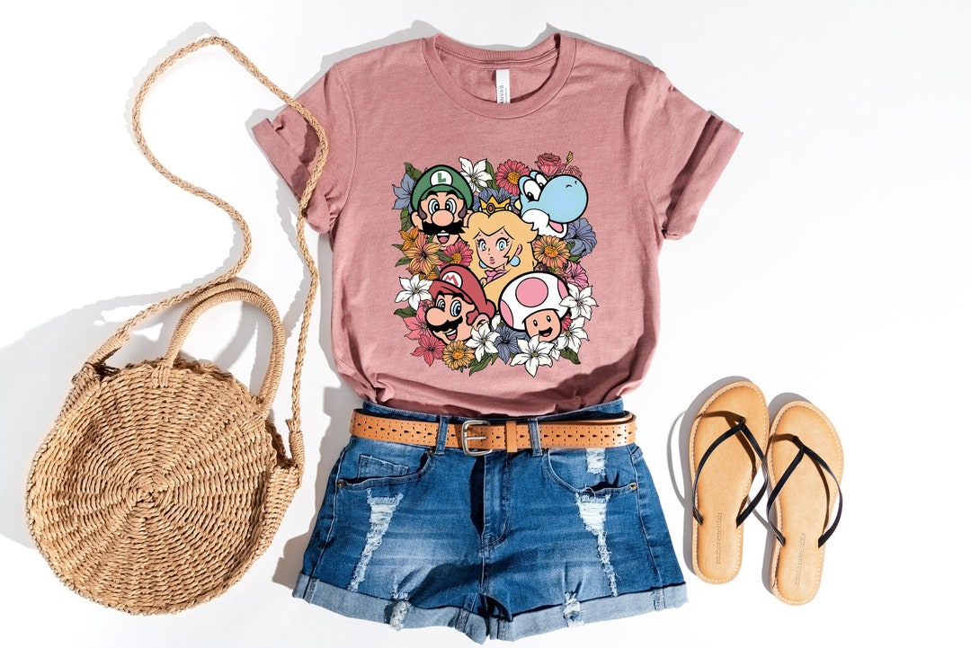 Return to Mario Floral Shirt, the Super Mario Bros Movie, Main Street ...