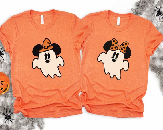 Disney Mickey Minnie Ghost Shirt Disney Halloween Matching - Etsy