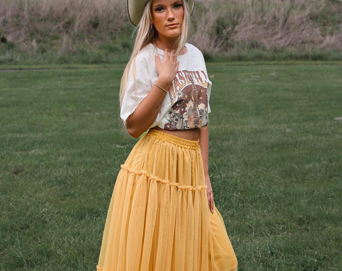 Bronze Belle Floral Skirt High Waist Flare Mini Country Western Boho ...