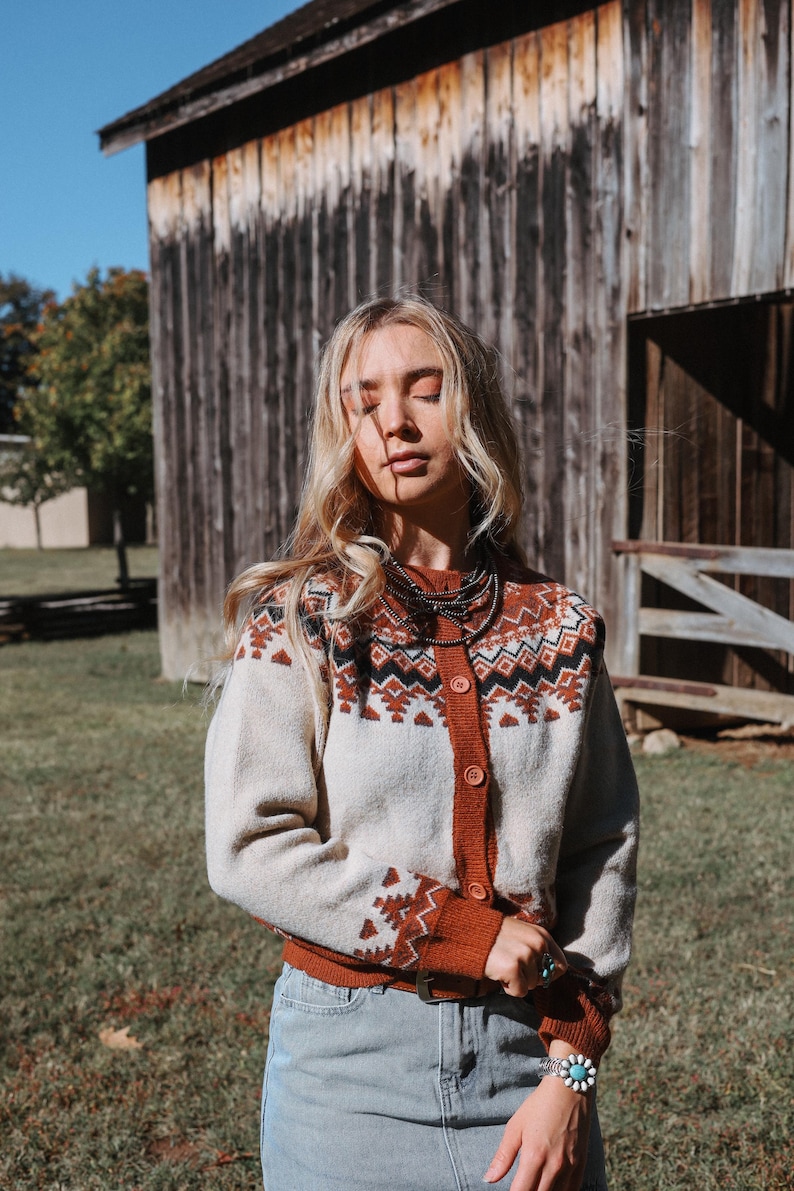 Western Aztec Cardigan Sweater - Women’s Southwestern Jacket - Etsy