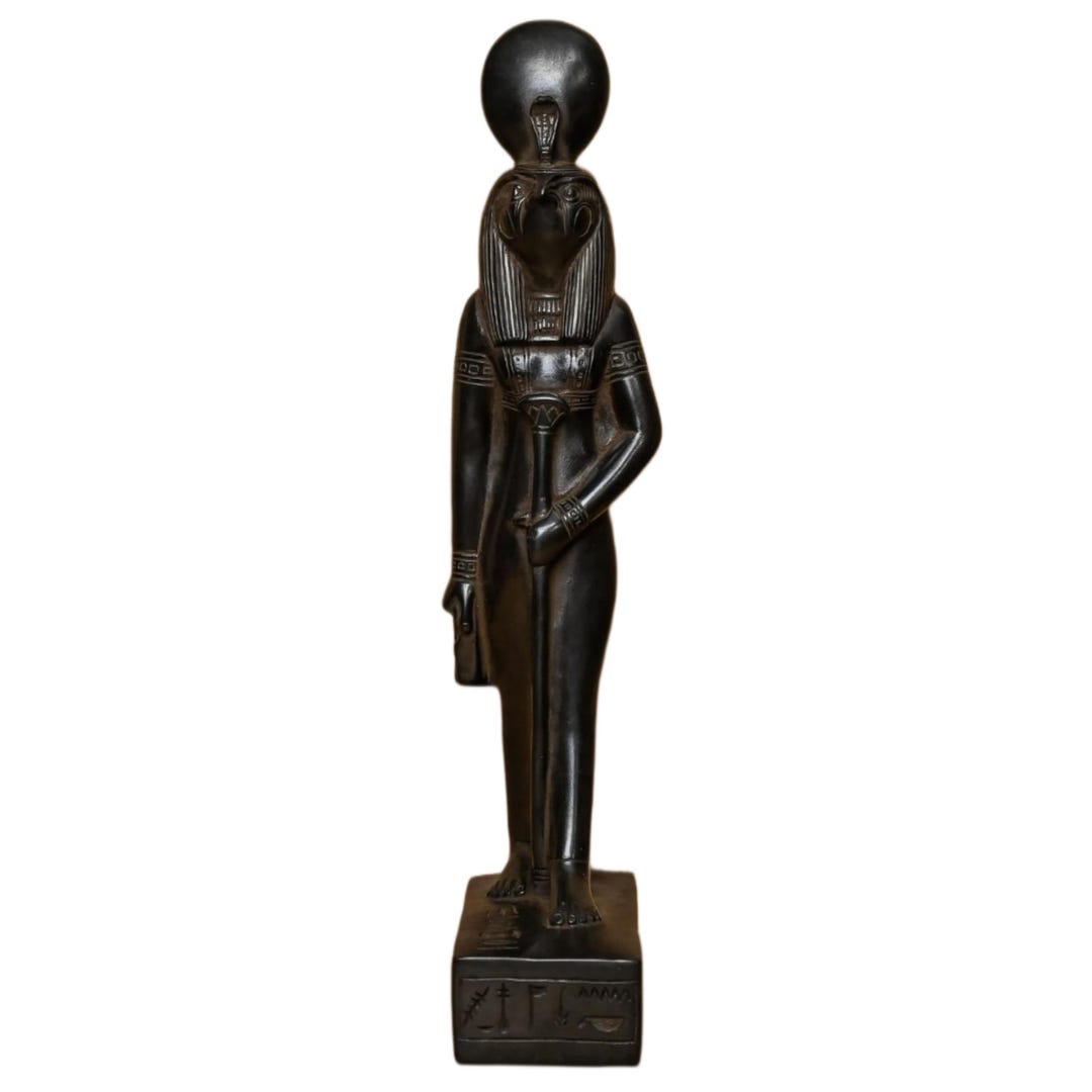 Egyptian Standing Statue of God of Protection God Horus Large Heavy ...