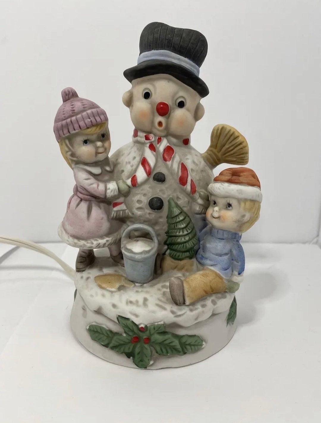 Vintage Ceramic Frosty the Snowman Illuminated Figurine. - Etsy