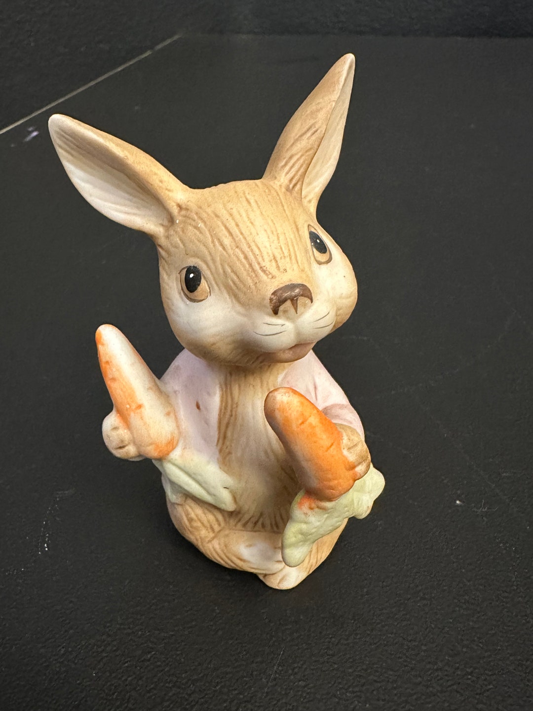 Homco Rabbit Bunny # 1410 Ceramic Figure Holding Carrots - 3" Tall - Etsy