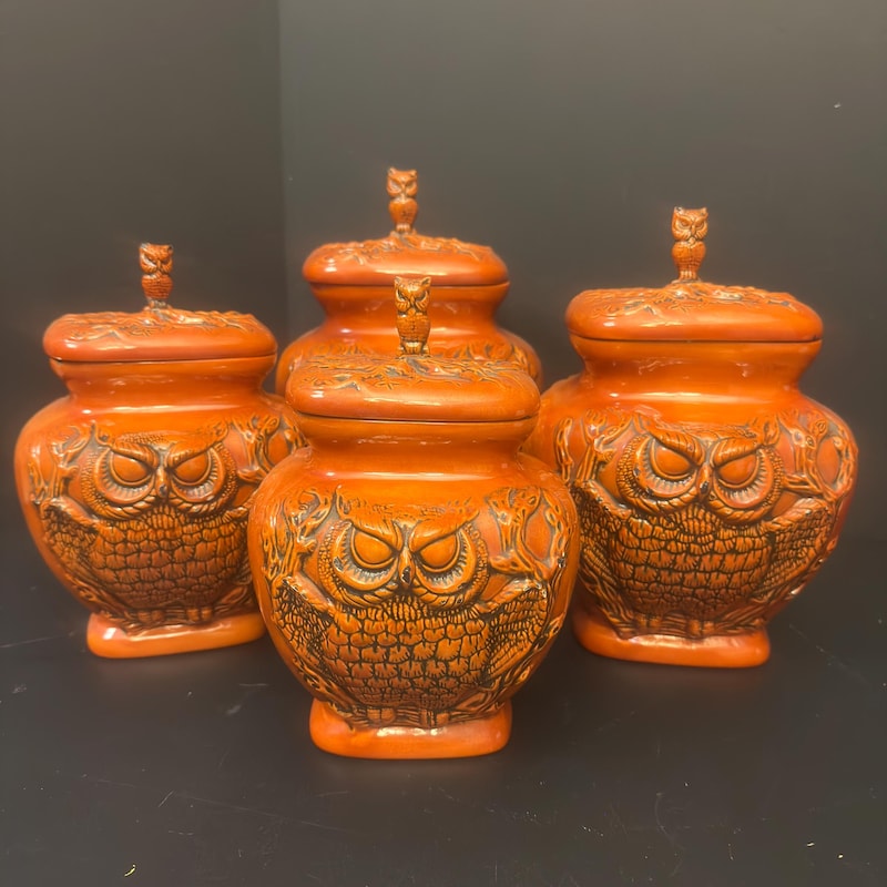 Vintage Barn Canisters - Etsy
