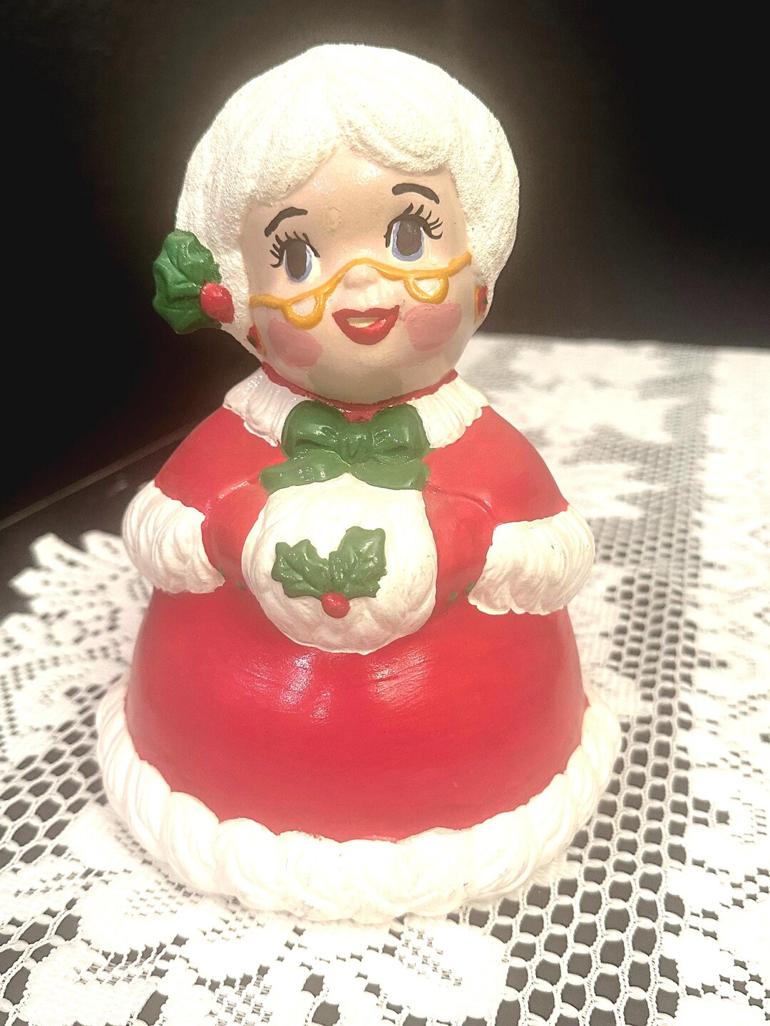 Vintage Ceramic Hand Painted Mrs Claus Mold Statue - Etsy
