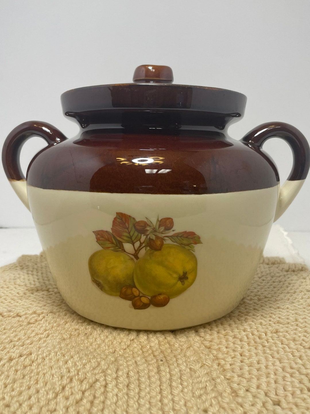 Vintage Mccoy POTTERY Fruit Festival Bean or Soup Pot W/lid 342 - Etsy