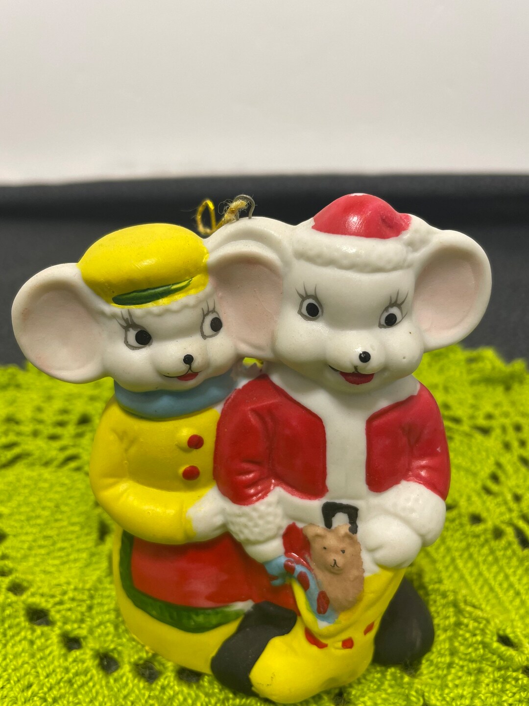 Vintage Emson Holiday Christmas Porcelain Hand Painted Bell 3.5” H - Etsy