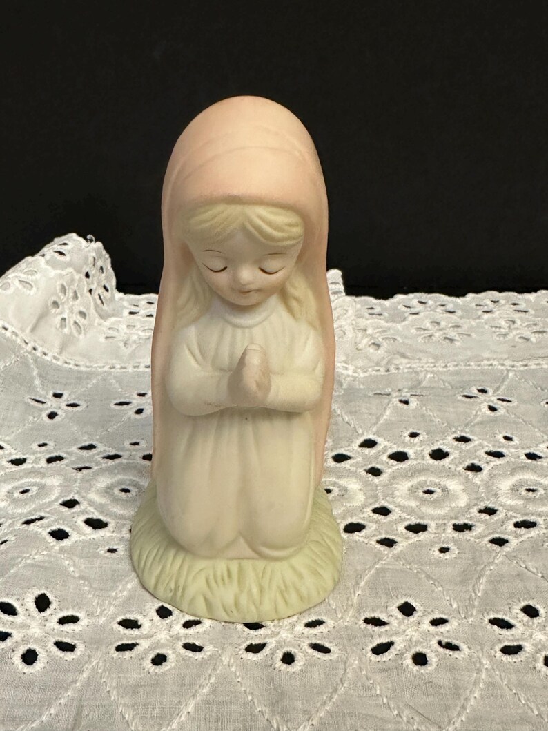 Vintage the Christopher Collection Lefton Nativity Bisque Pastel 3 Pcs ...